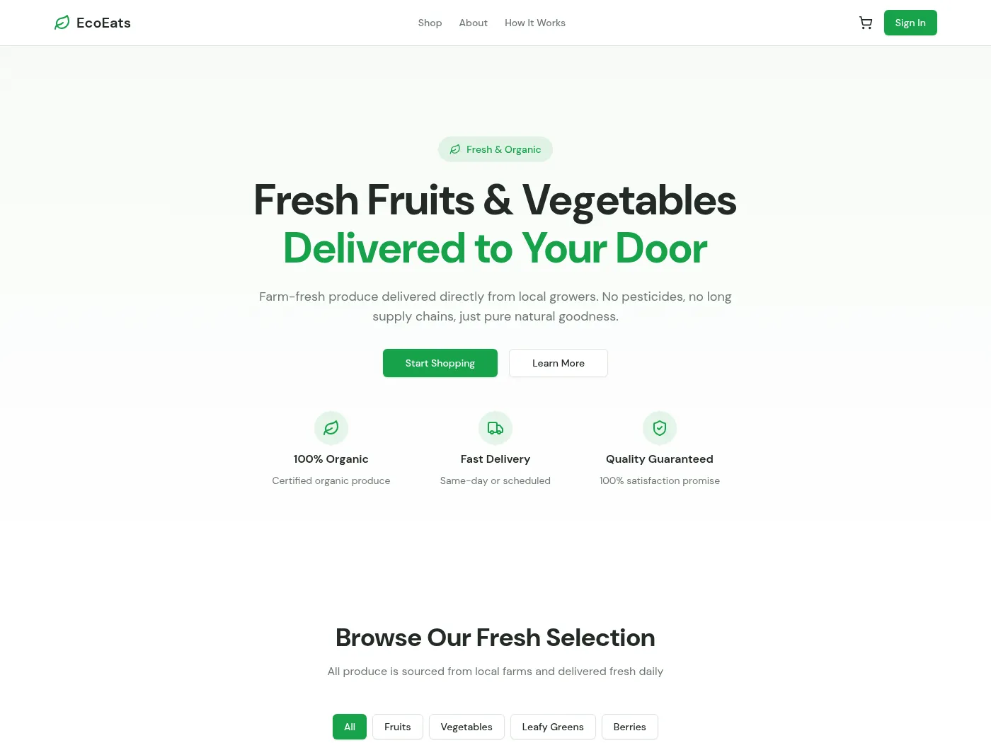 EcoEats Delivery Clone