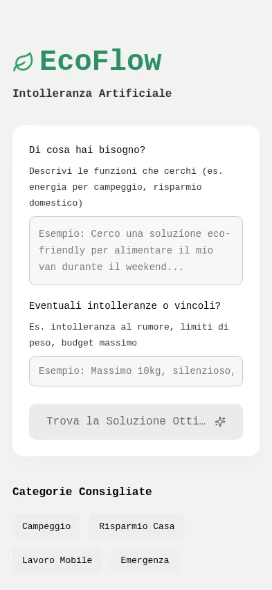 EcoFlow Intolleranza Helper