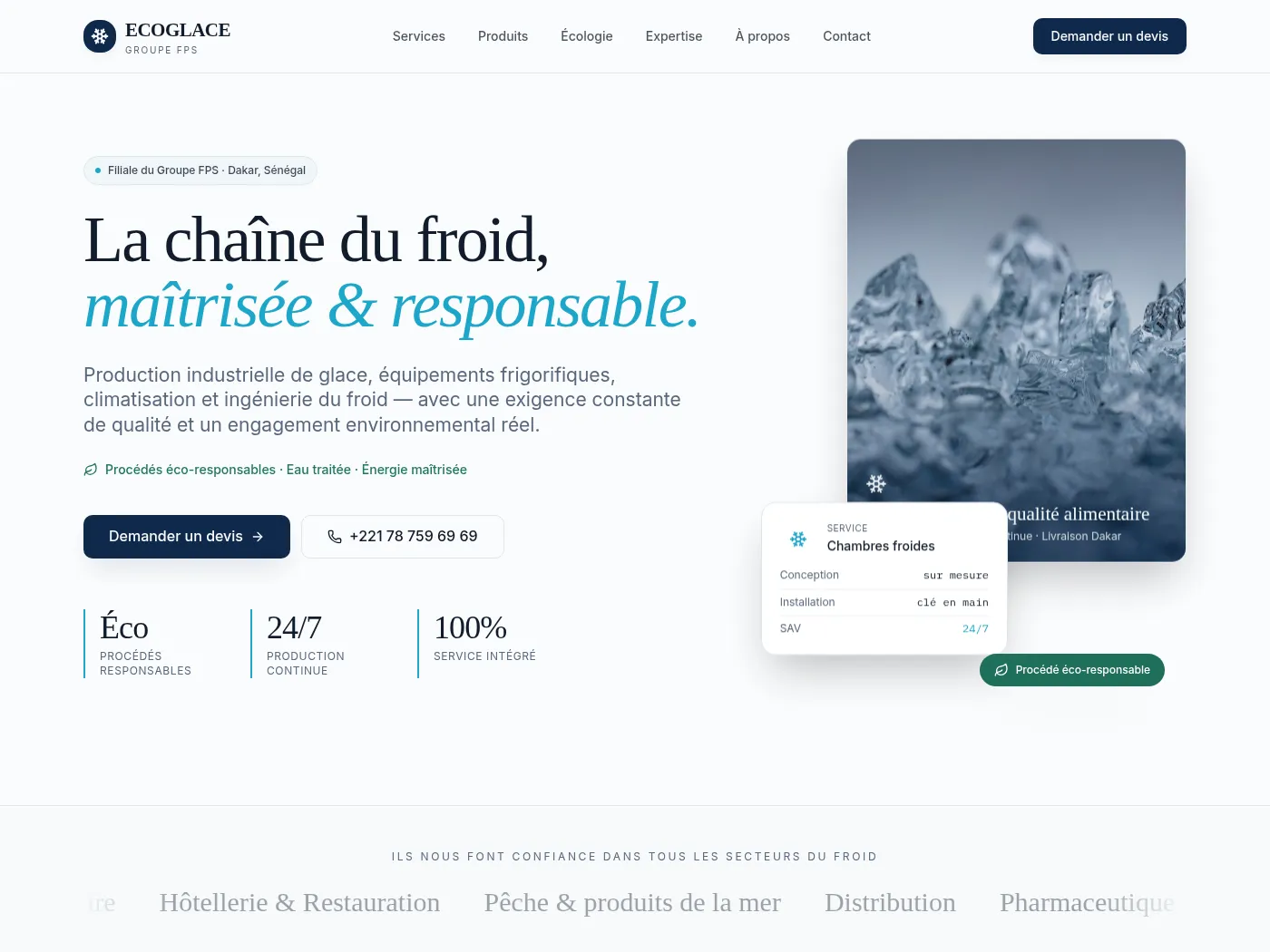 ECOGLACE Pro Website