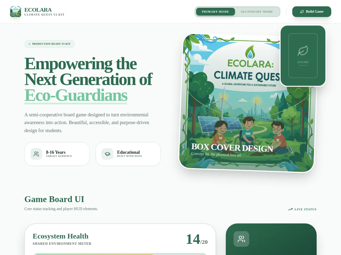 Ecolara Climate Quest UI Kit
