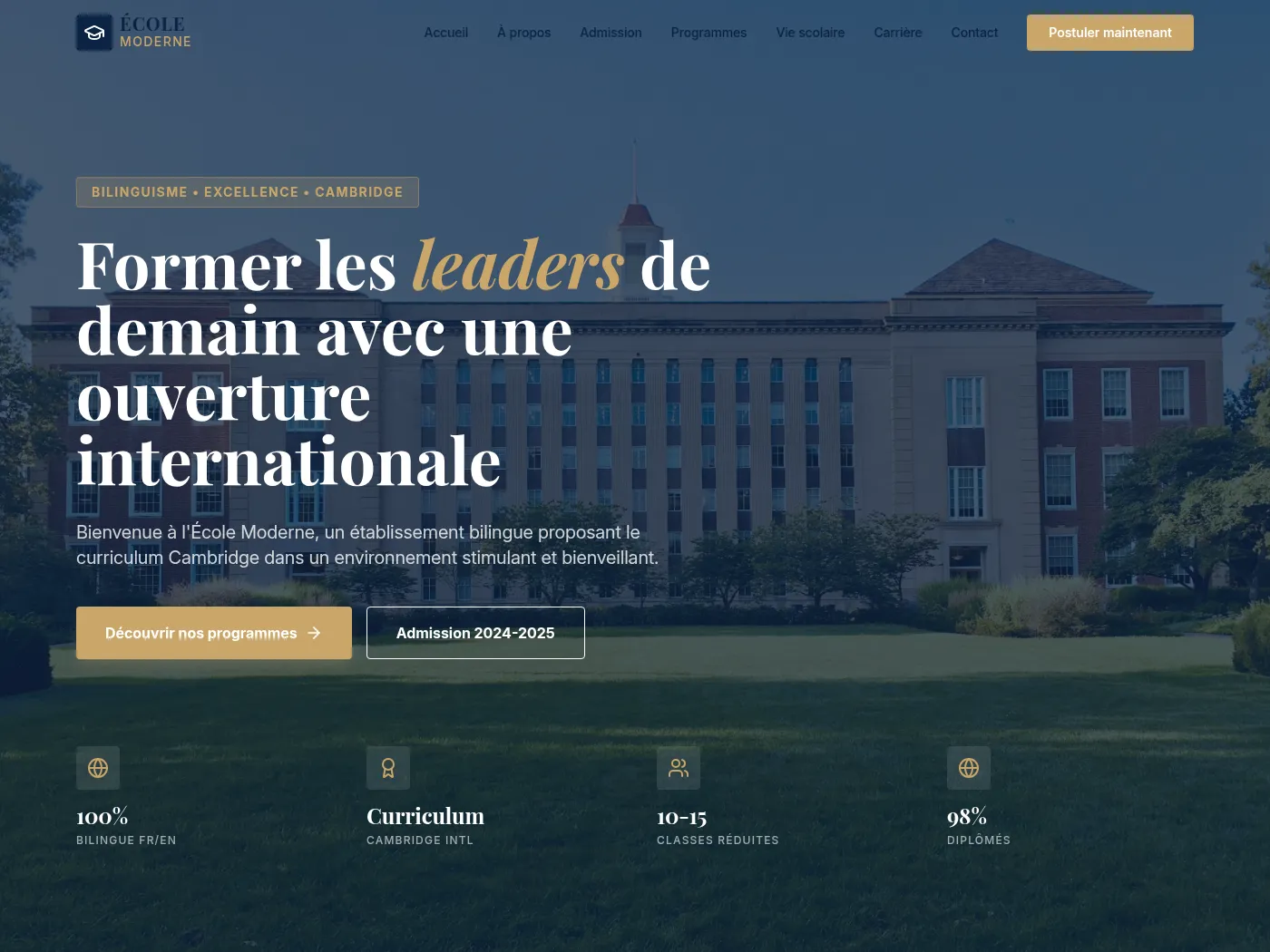 École Moderne Landing