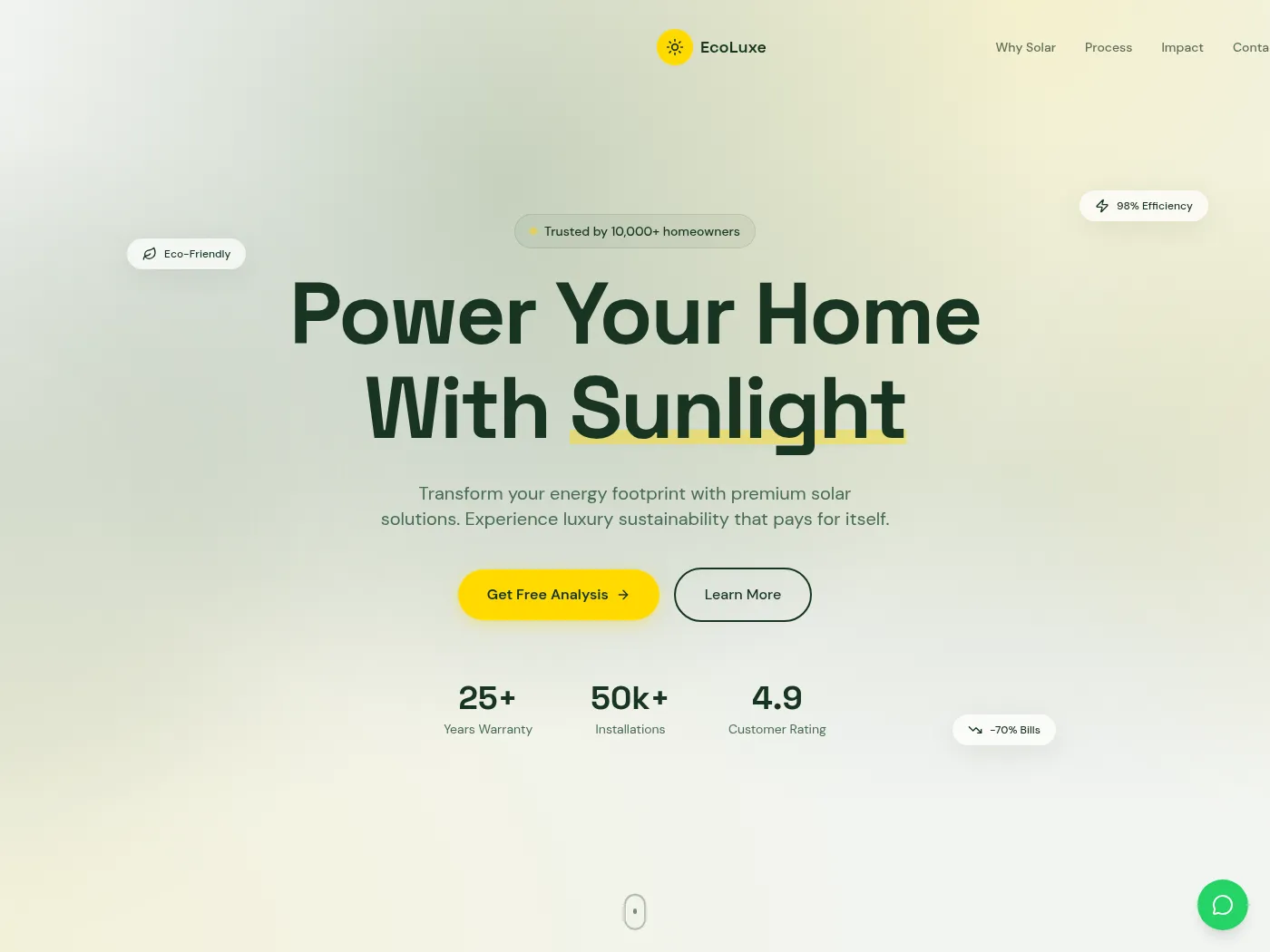 EcoLuxe Solar Web Experience