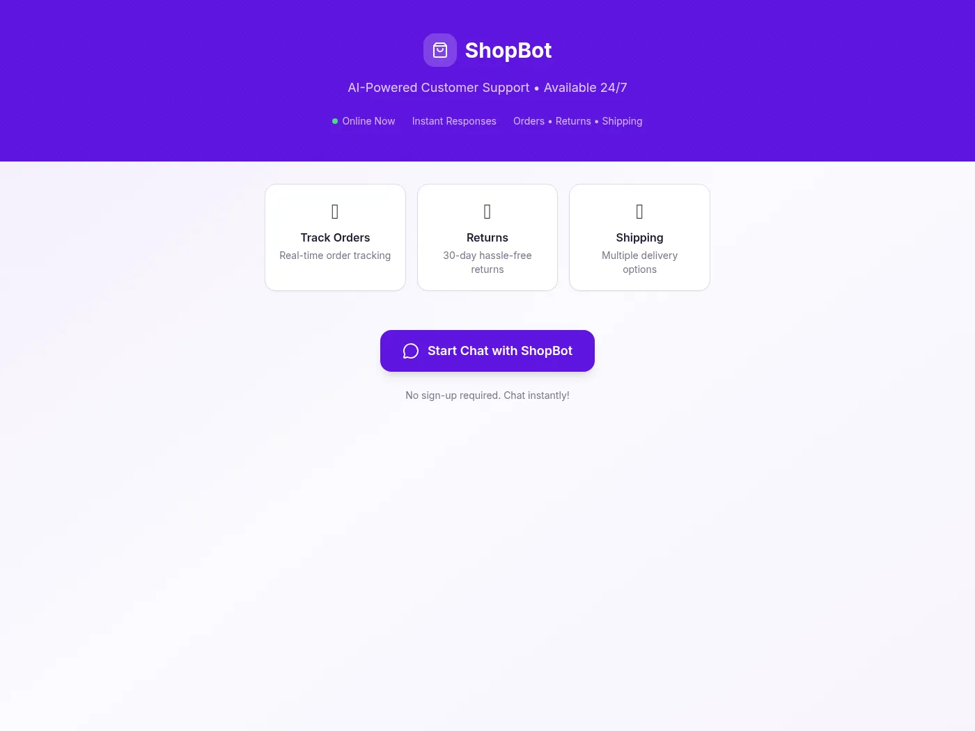 Ecom Support AI Bot