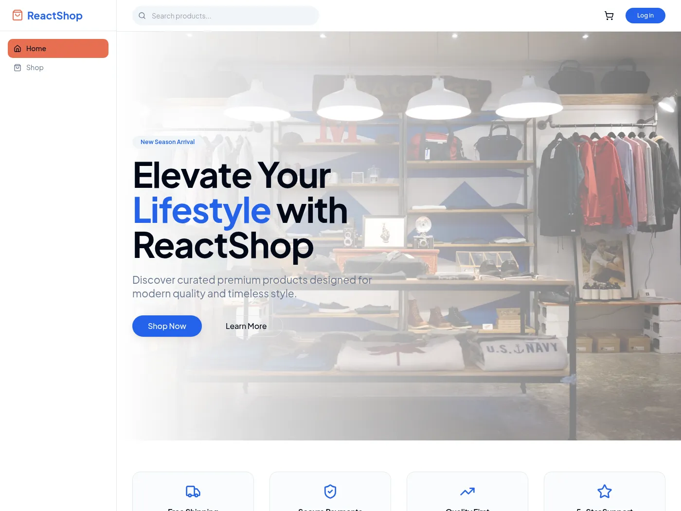 ReactShop Hub