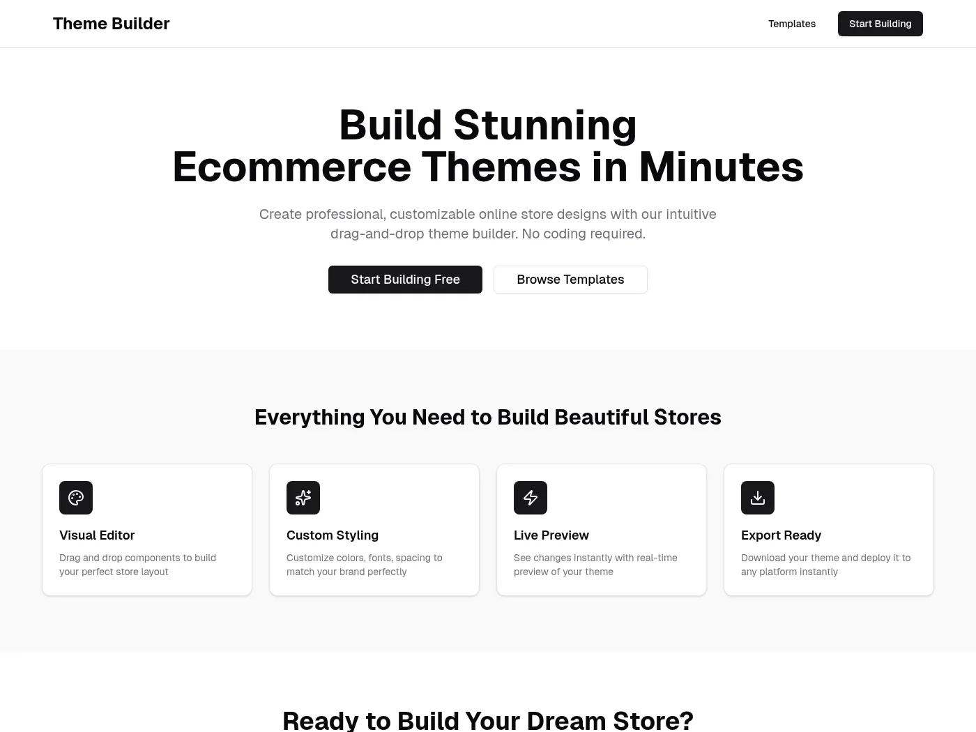 Ecomm Theme Builder