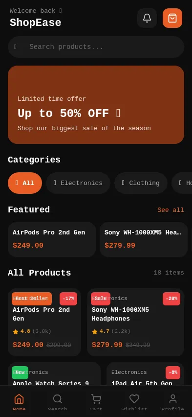 ShopEase Online Store
