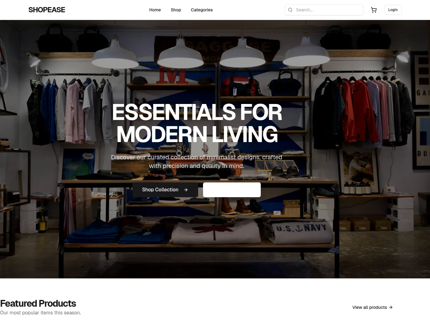 ShopEase Webstore