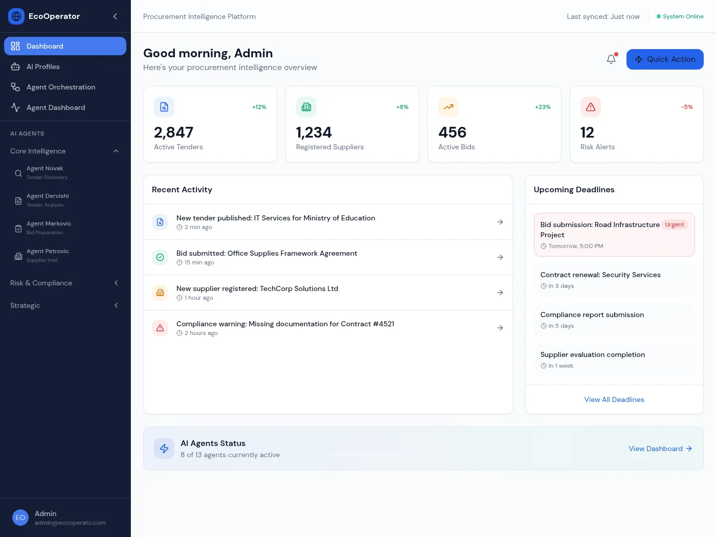 EcoOperator Portal