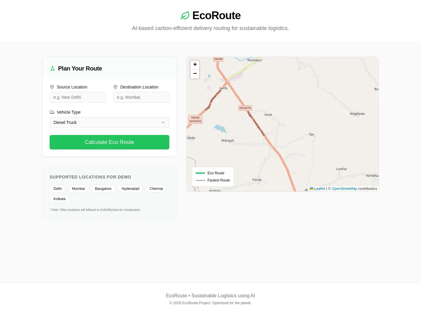 EcoRoute Optimizer