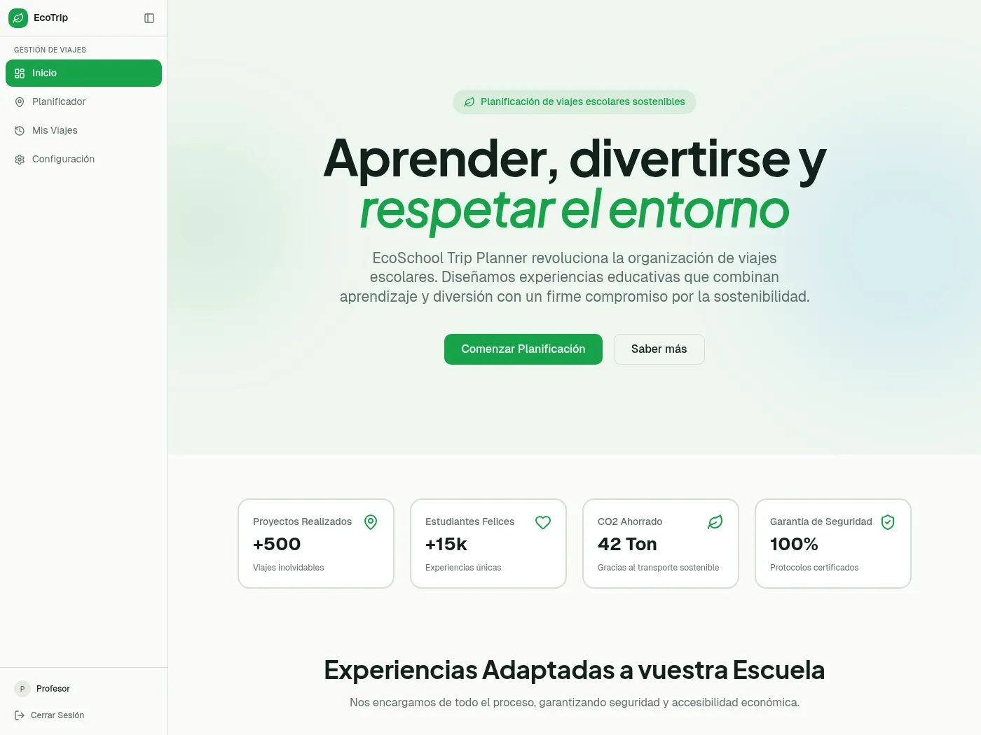 EcoSchool Trip Planner