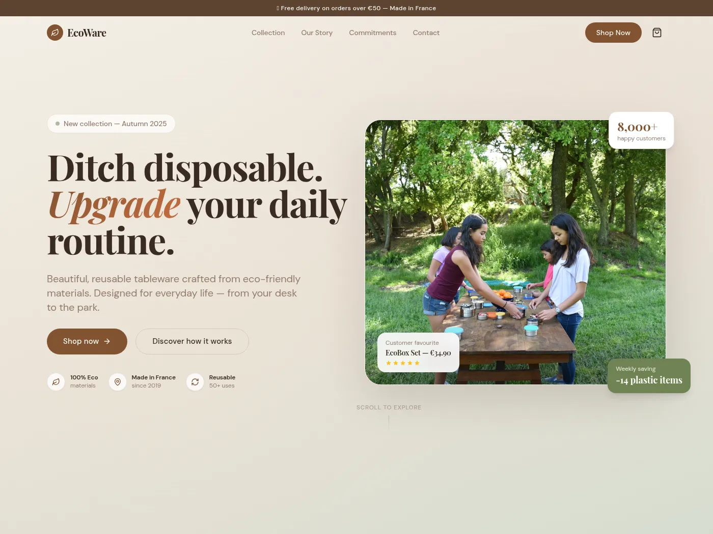 EcoWare Landing Redesign