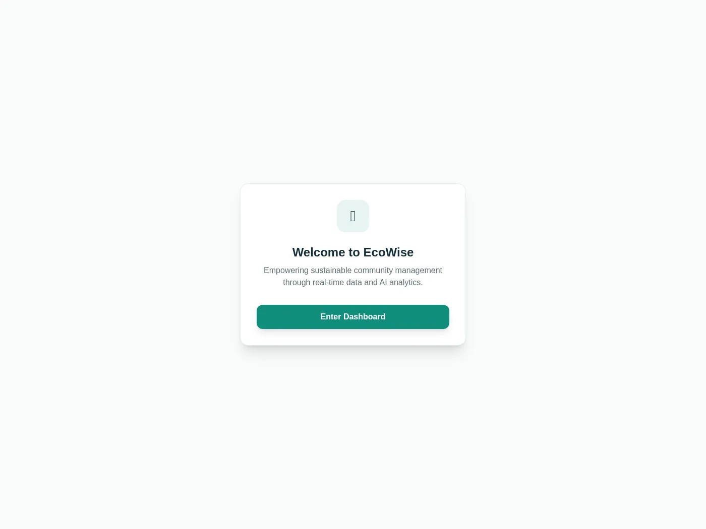 EcoWise Dashboard Suite
