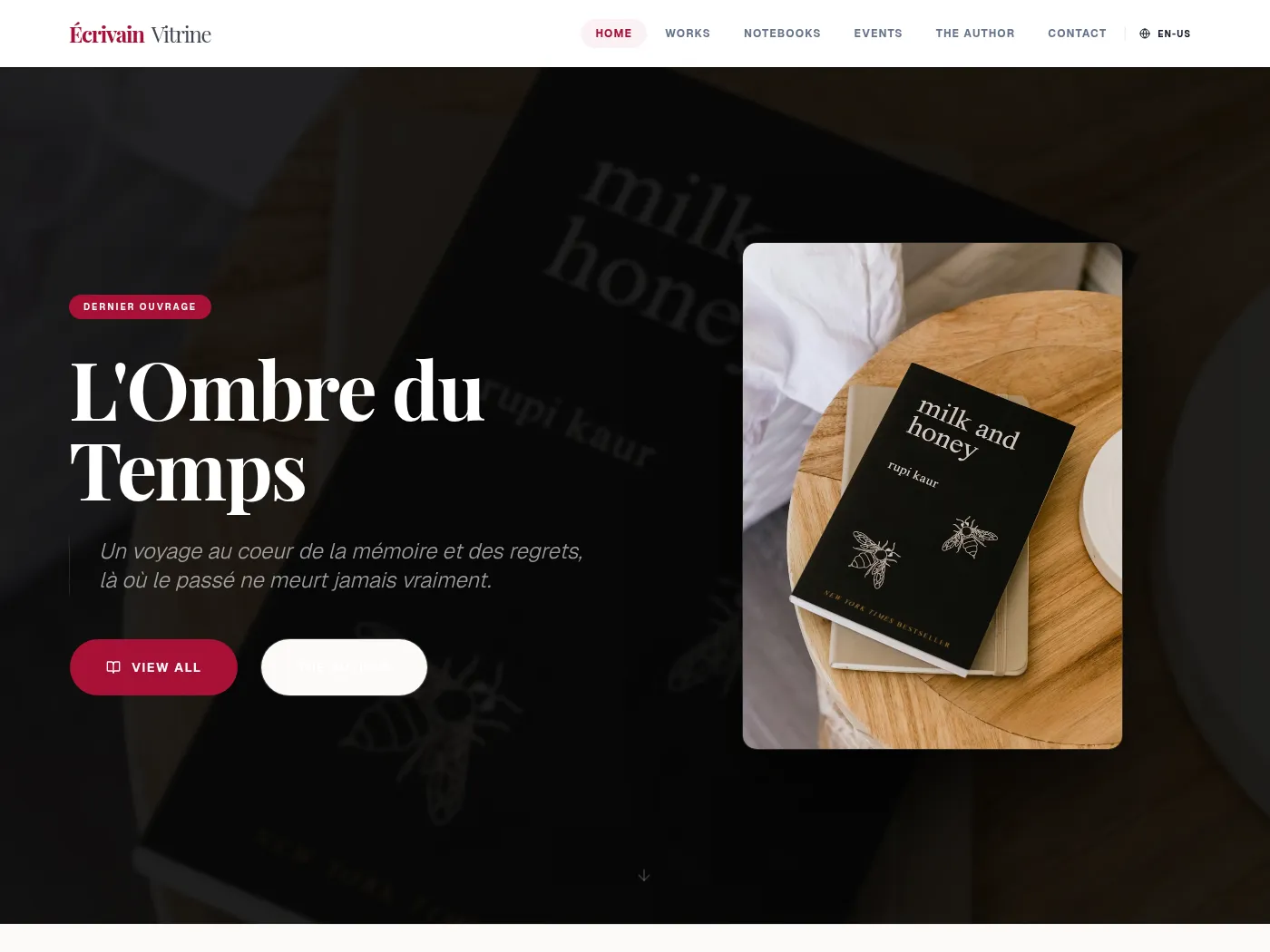 Écrivain Vitrine Dynamic