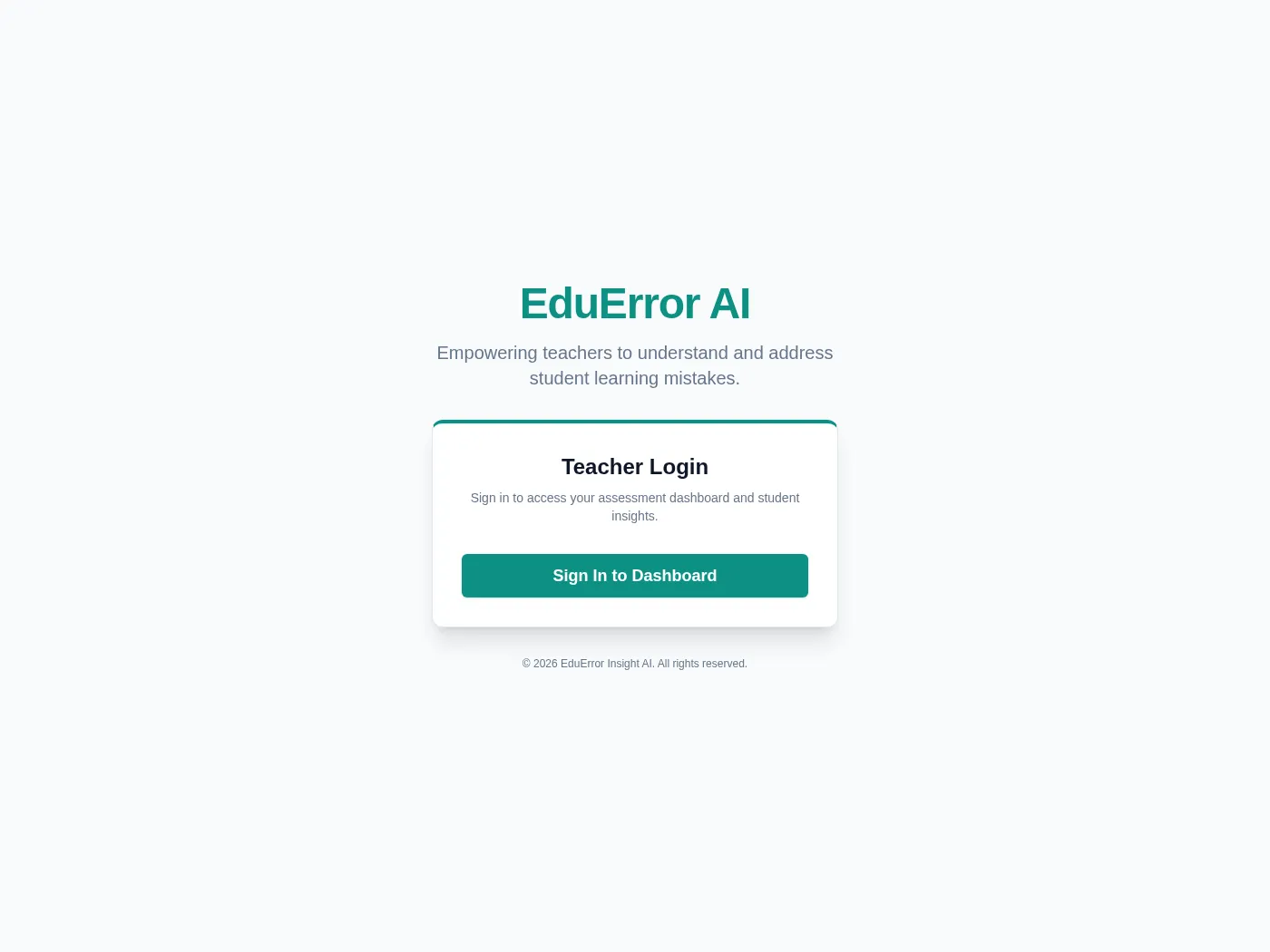EduError Insight AI