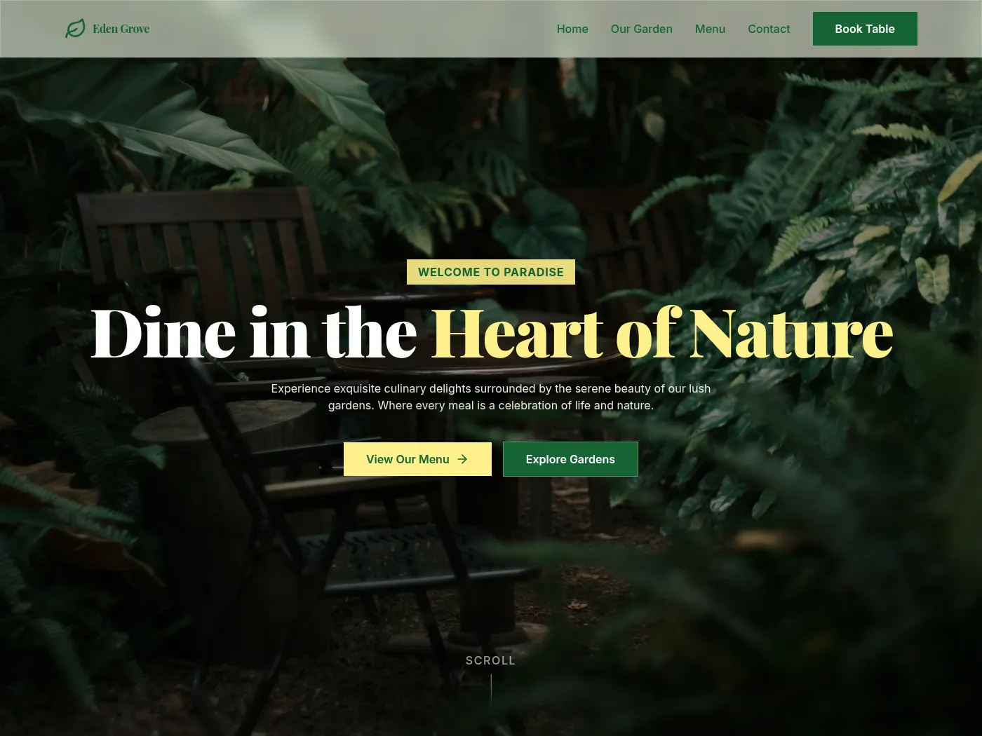 Eden Grove Landing Page