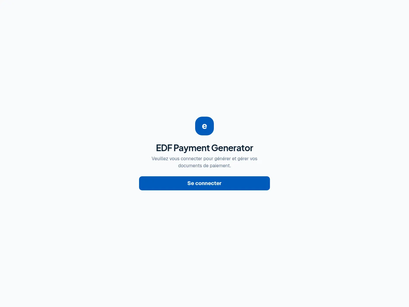 EDF Payment Doc Generator