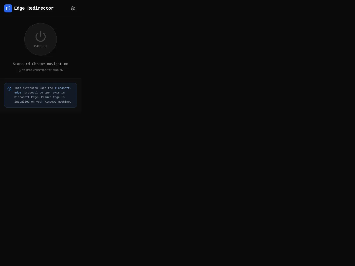 Edge Redirector Extension