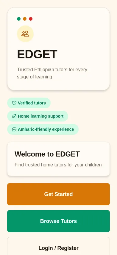 EDGET Tutor Marketplace