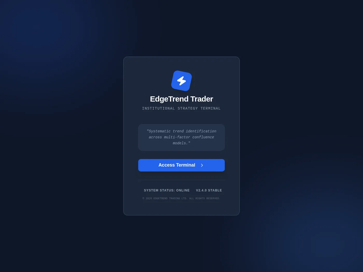 EdgeTrend Trading Platform