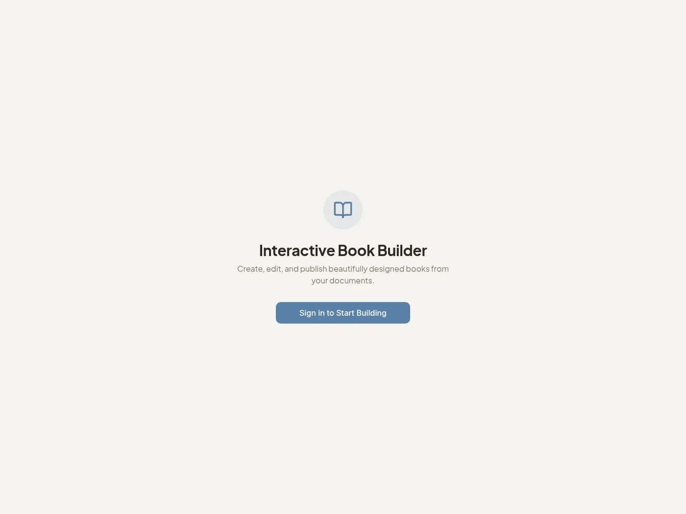 Interactive Book Builder