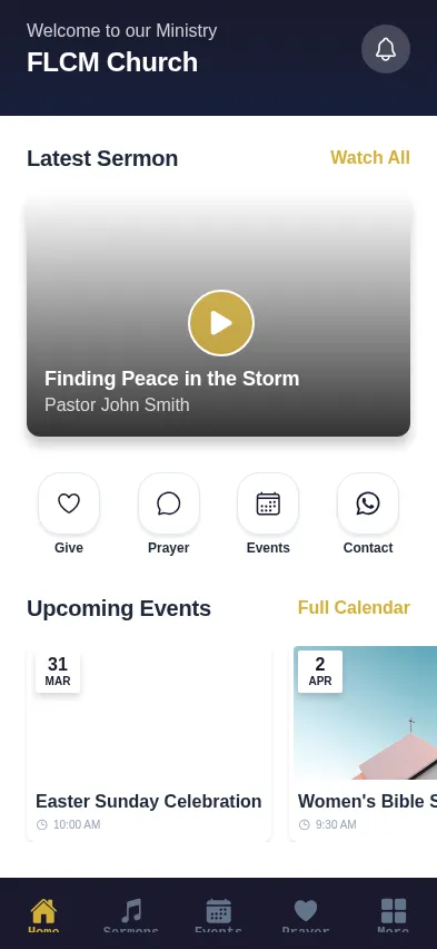 Editable Church Web App