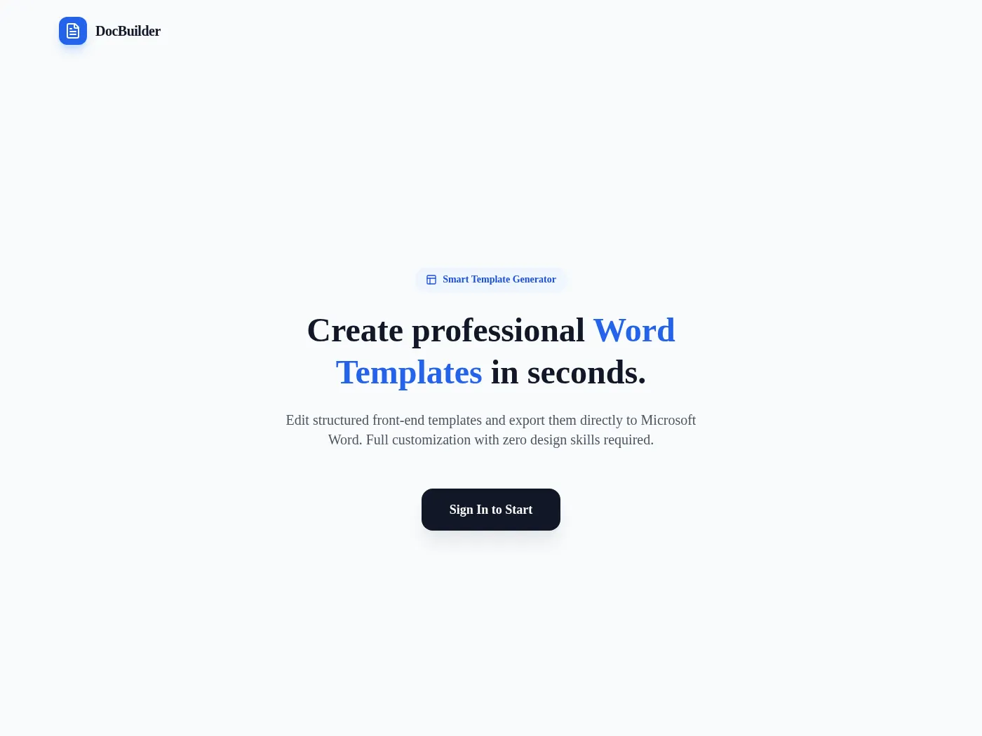 Editable Word Template