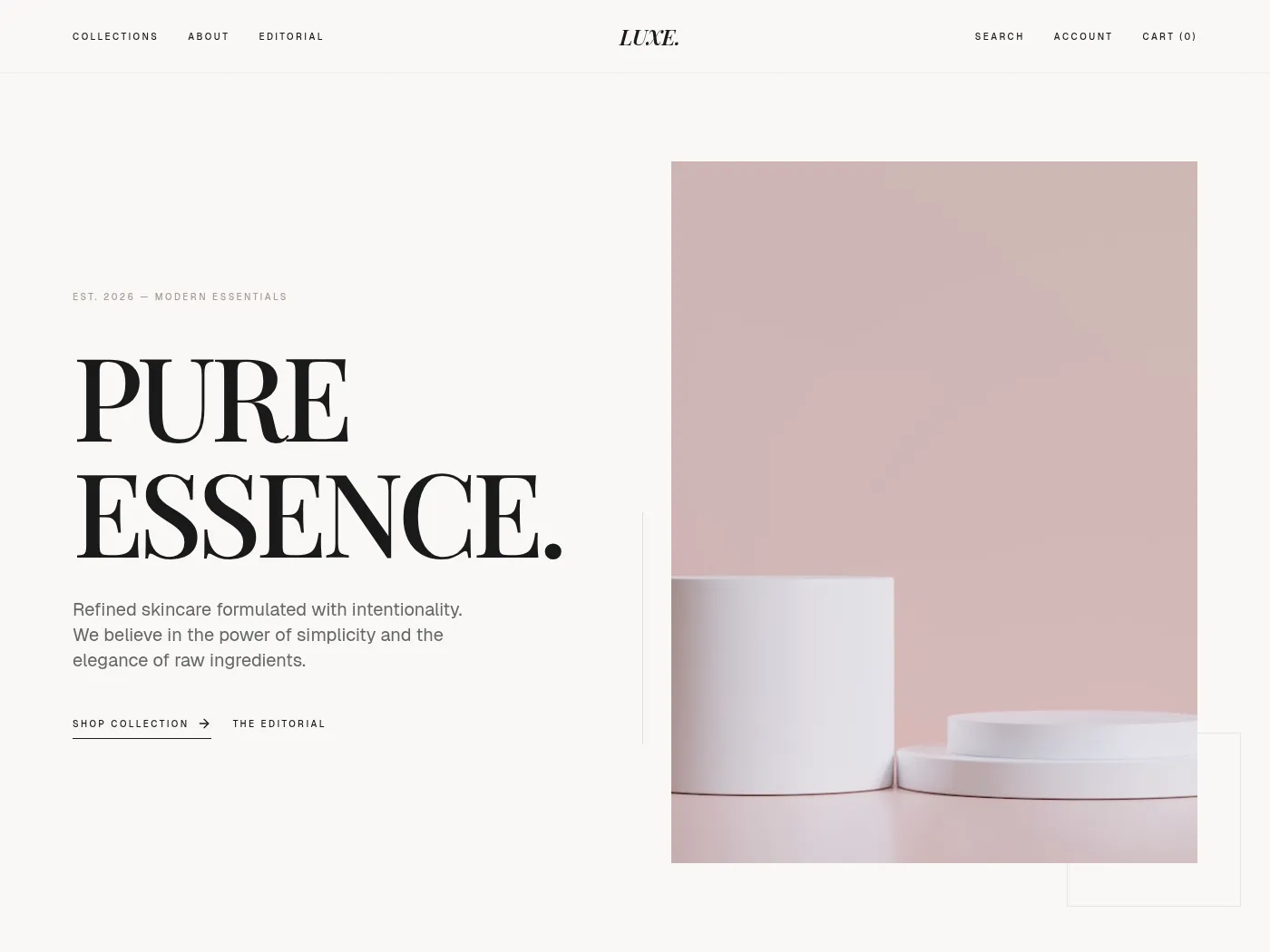 Editorial Luxe Site