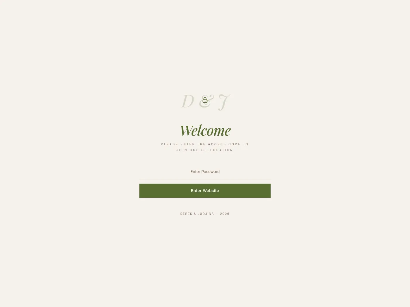 Editorial Wedding Website