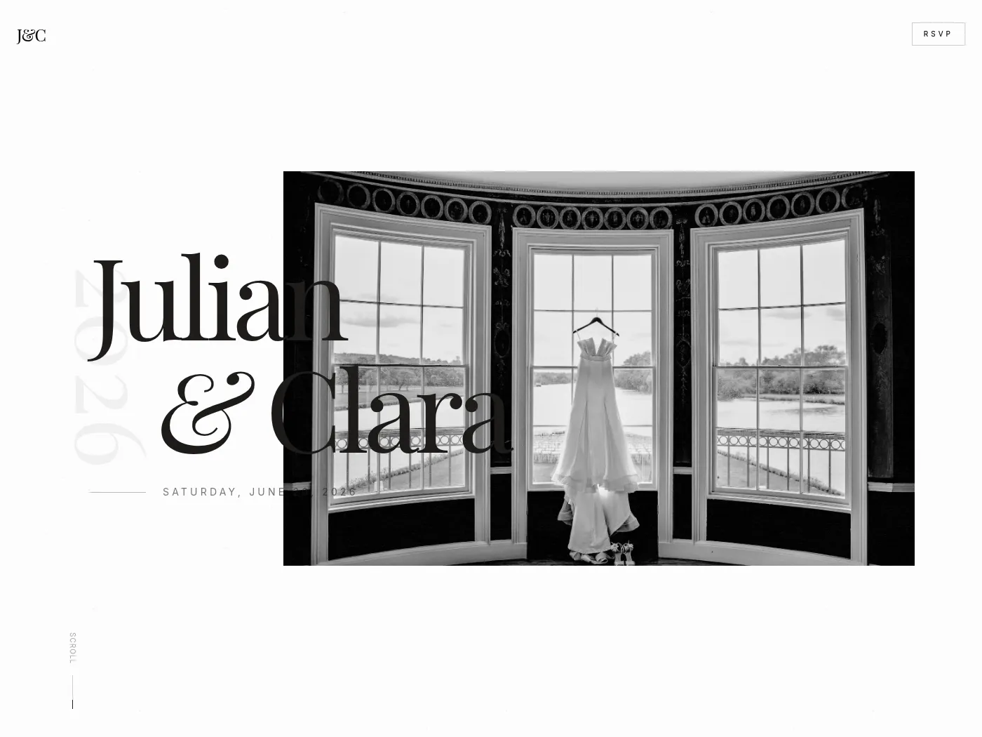Editorial Wedding Website