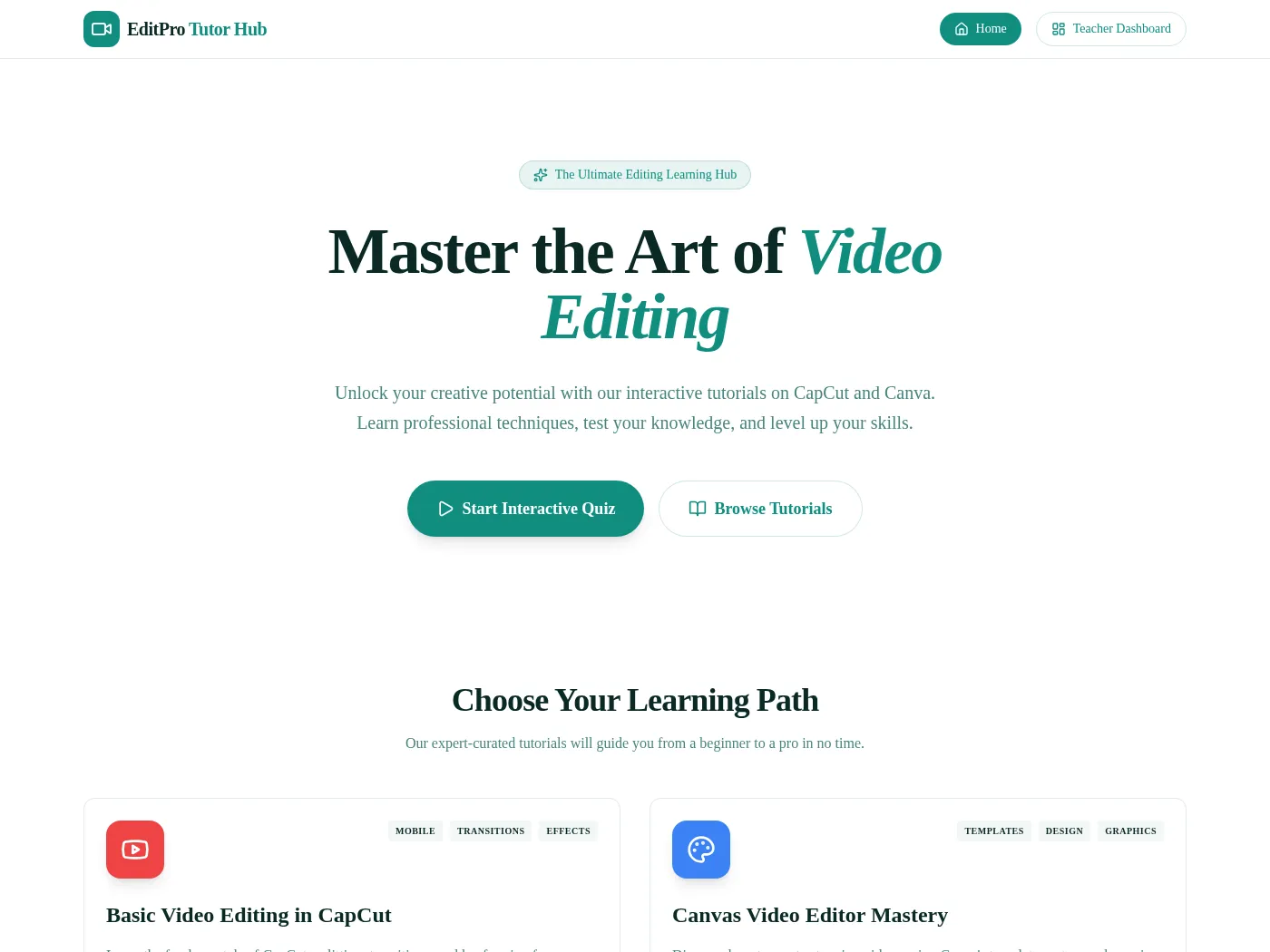 EditPro Tutor Hub