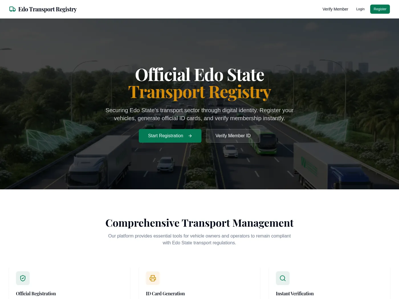 Edo Transport Registry