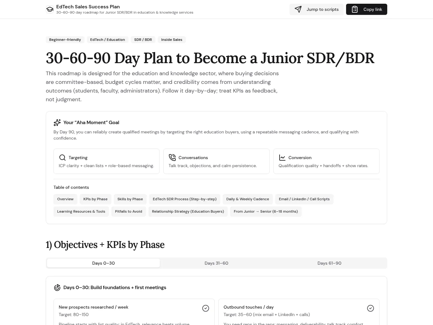 EdTech Sales Success Plan
