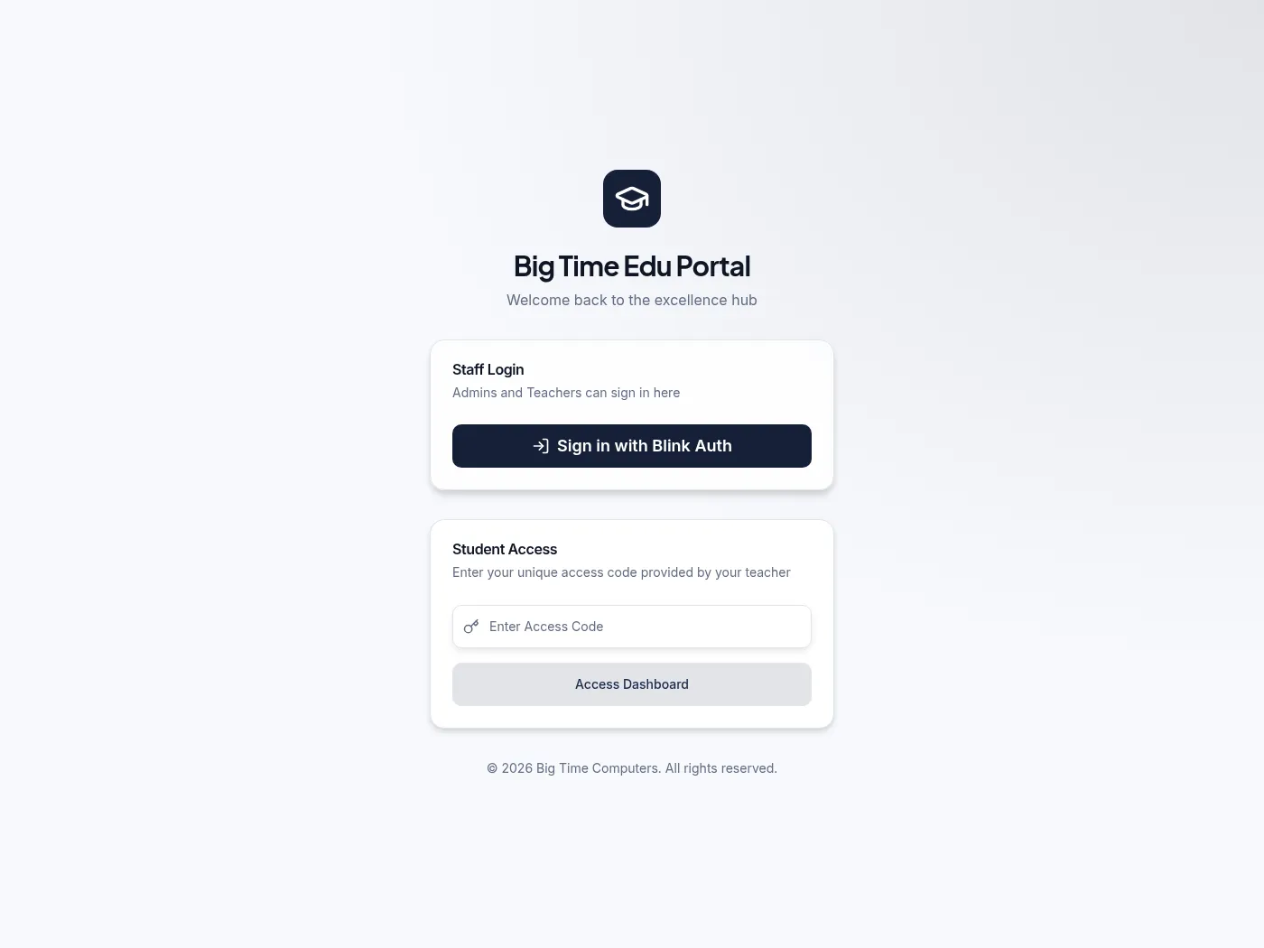Big Time Edu Portal