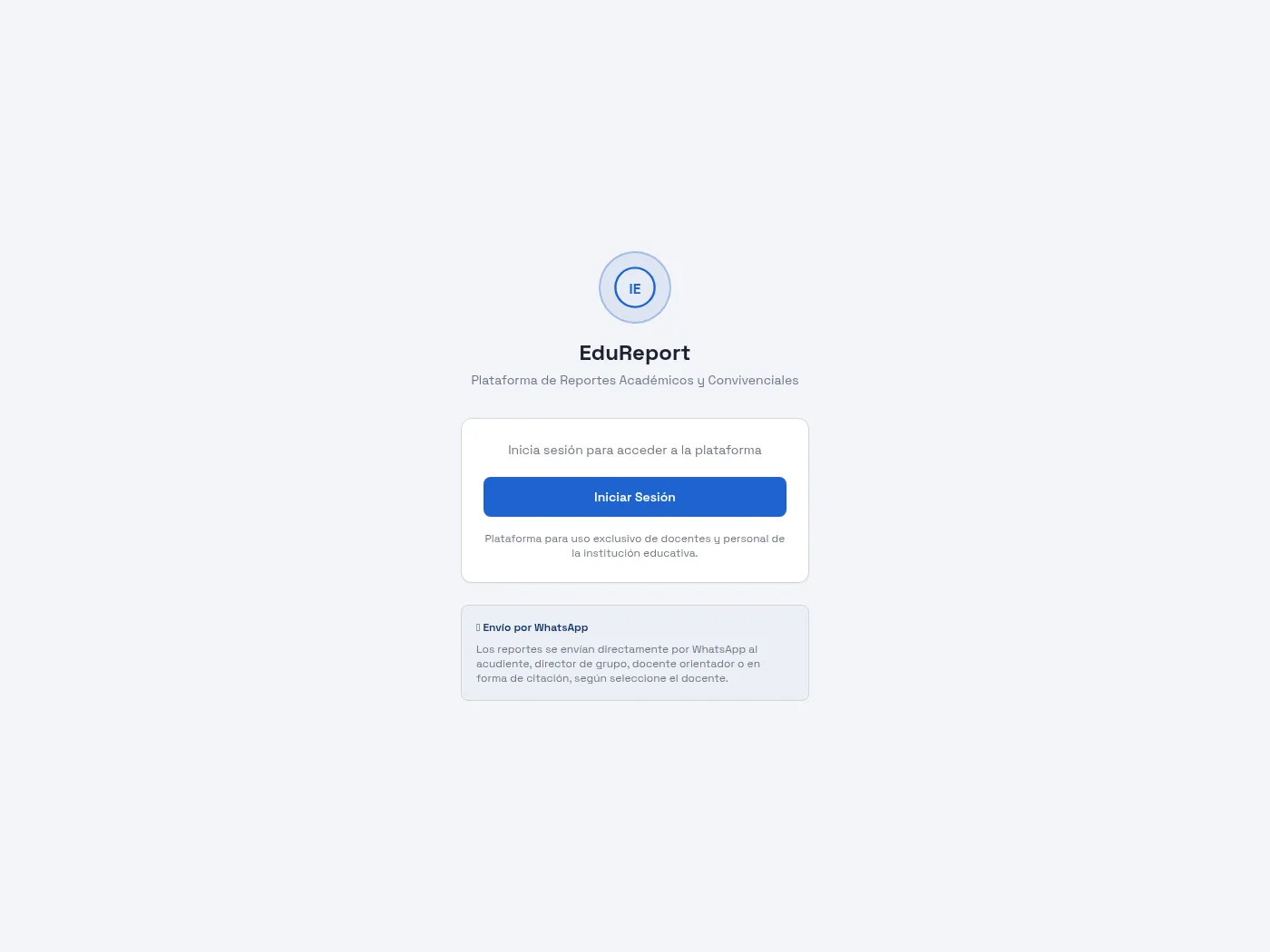 EduReport Web Platform