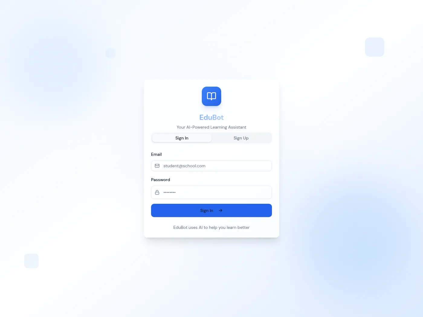 EduBot Learning Platform