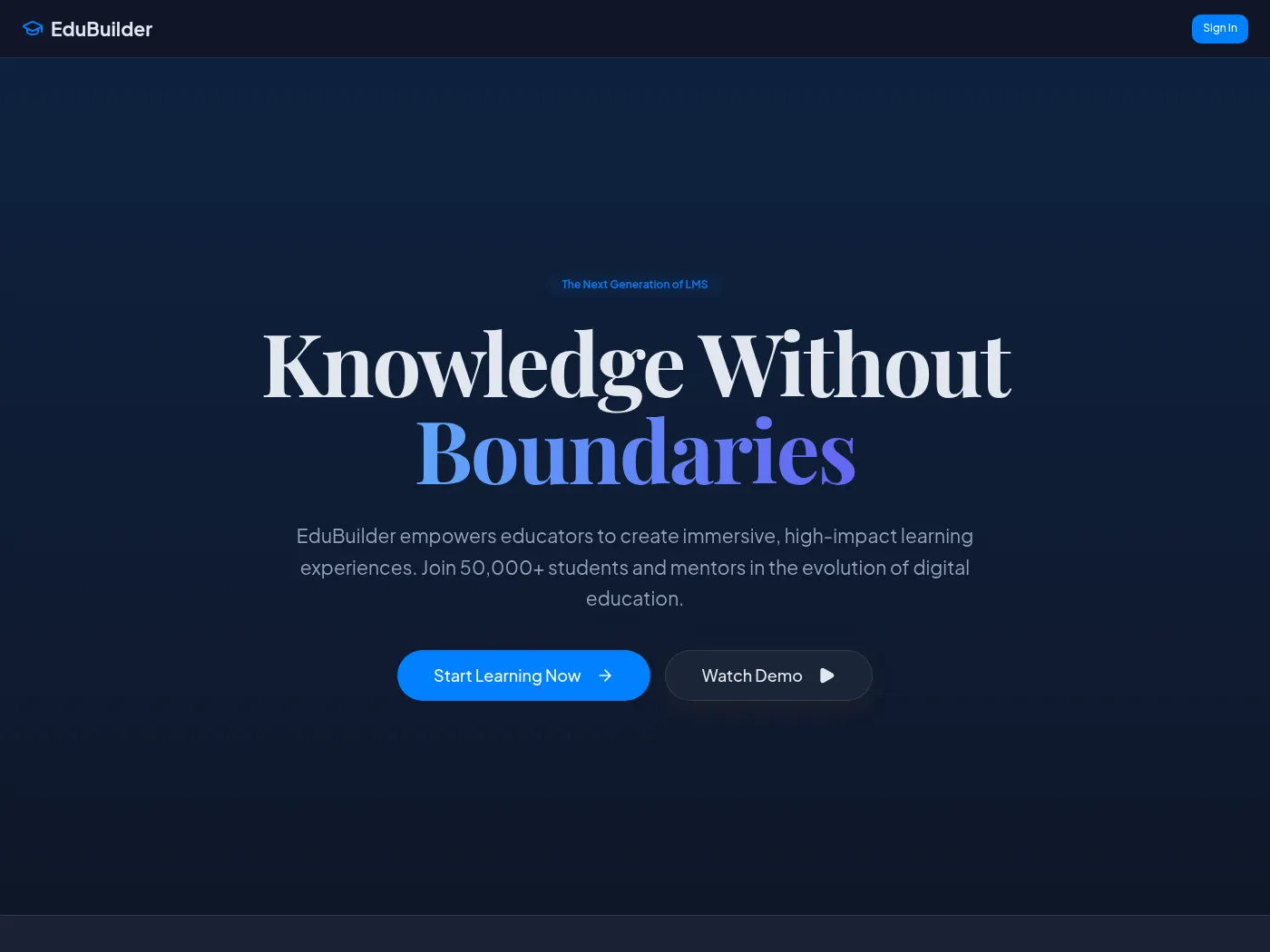 EduBuilder LMS Platform