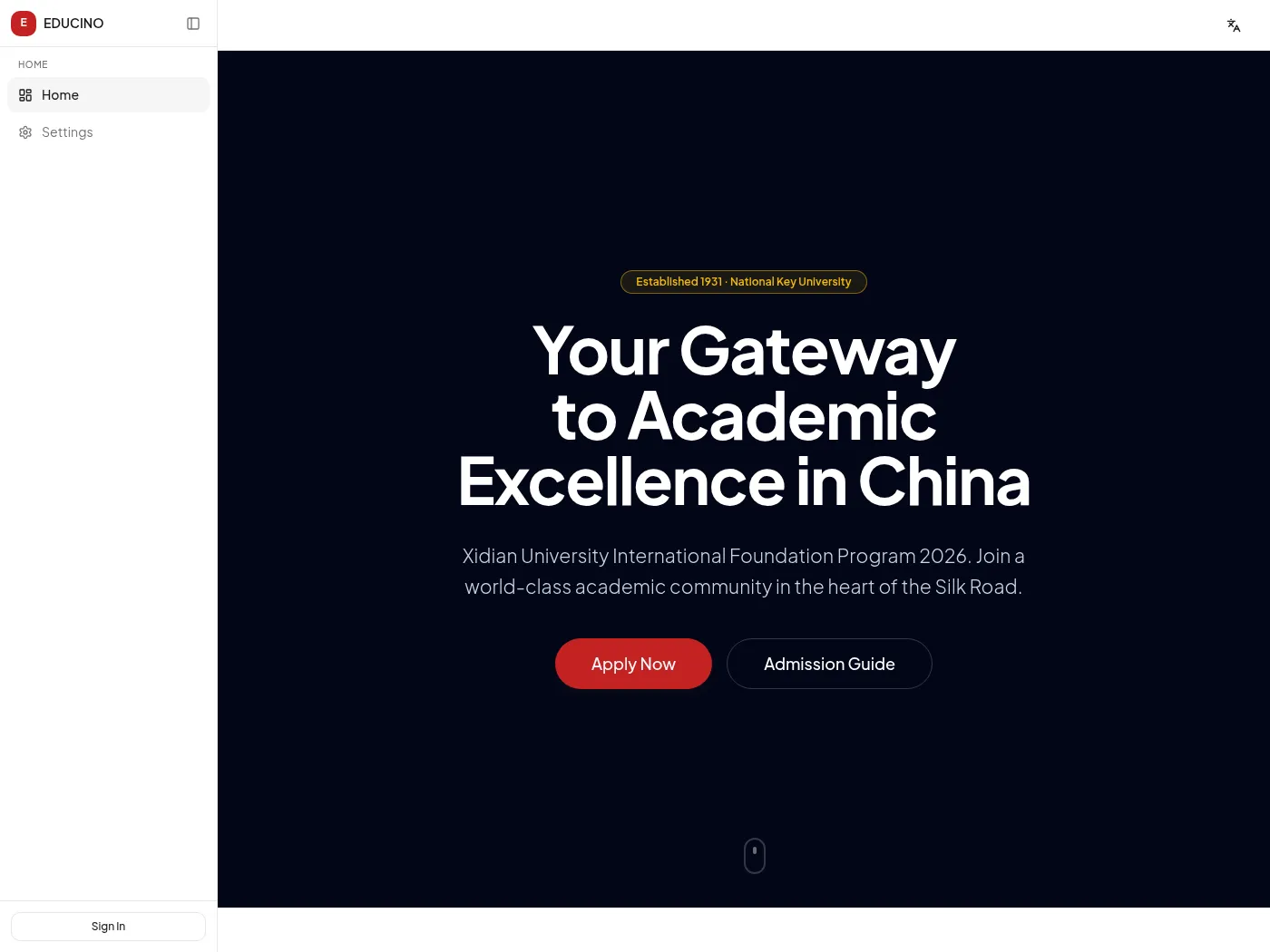 EDUCINO Admission Portal