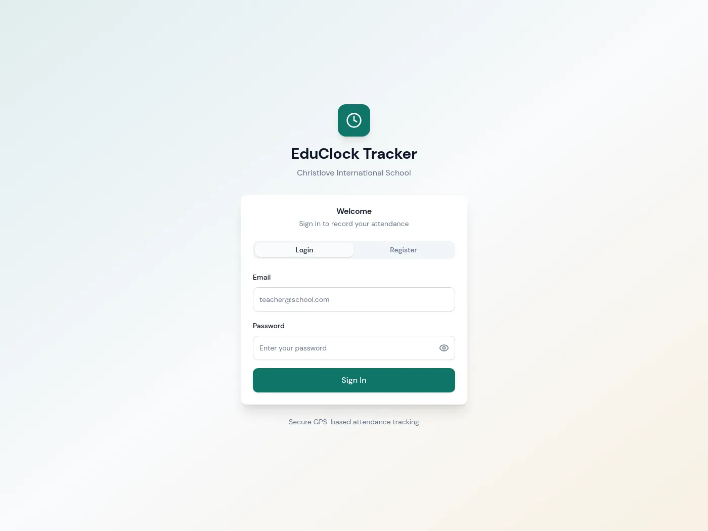 EduClock Tracker