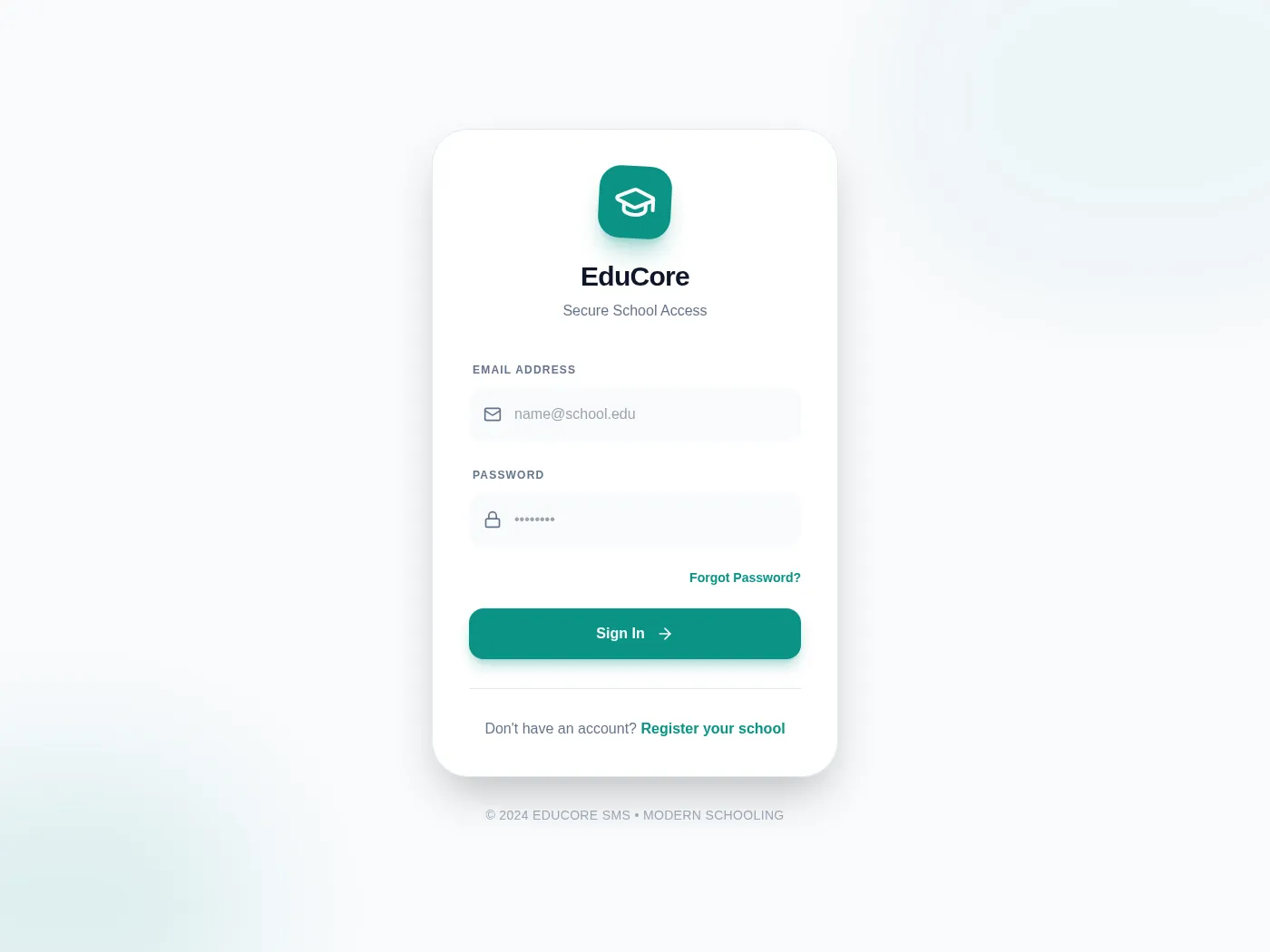 EduCore School Manager