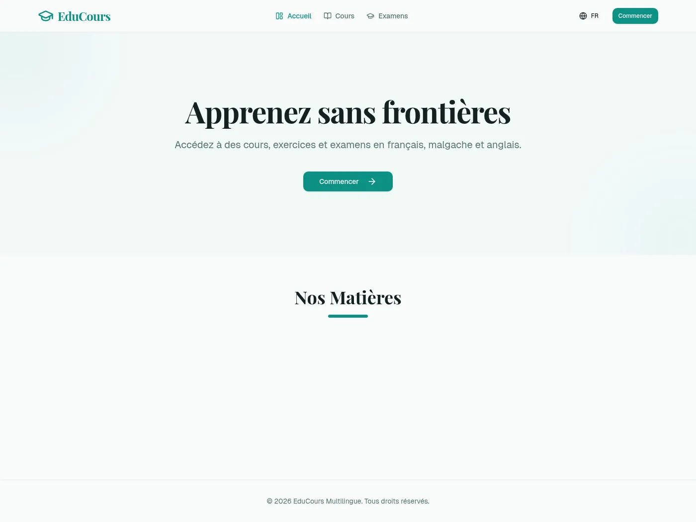 EduCours Multilingue