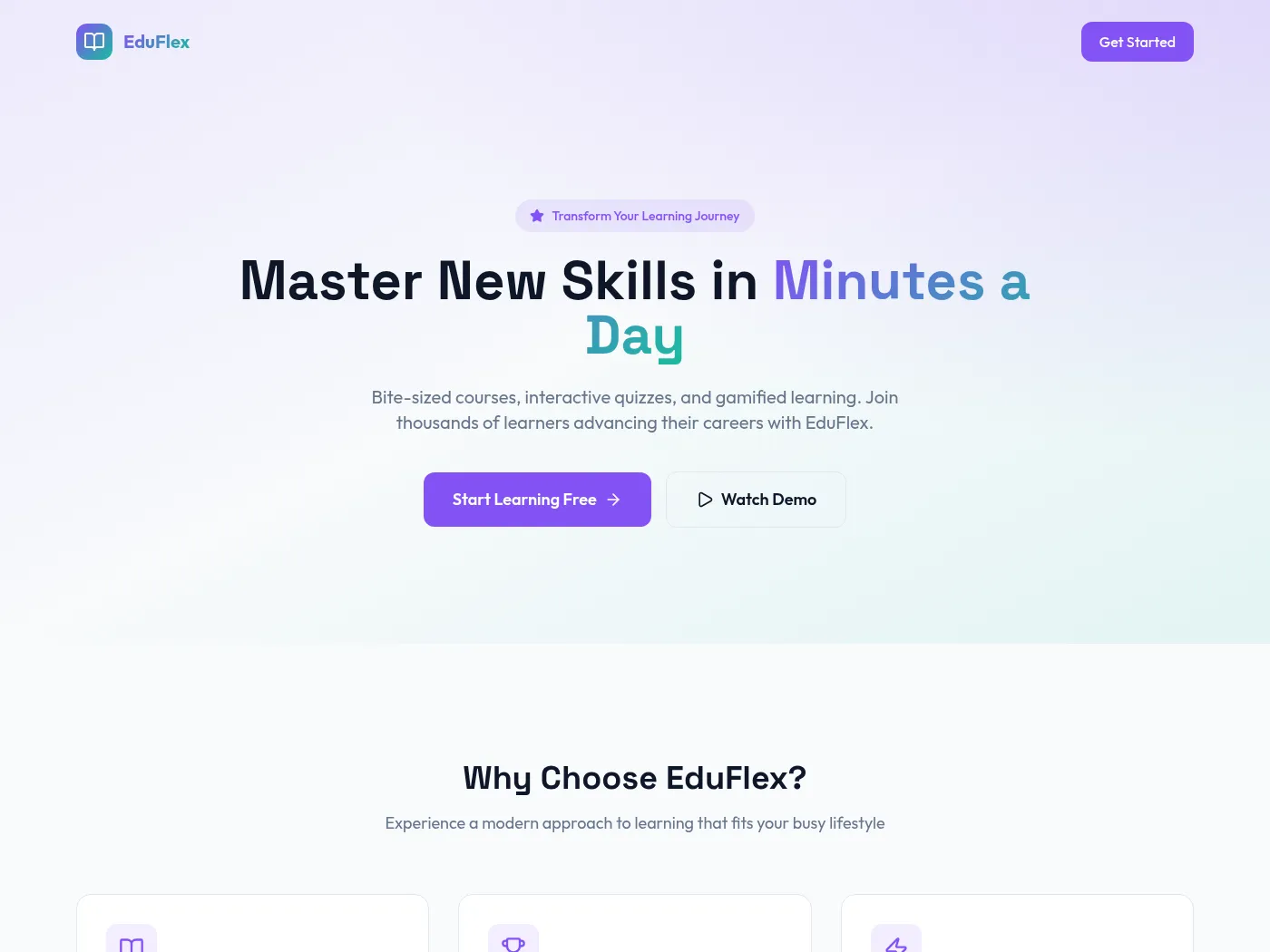 EduFlex Microlearning Hub