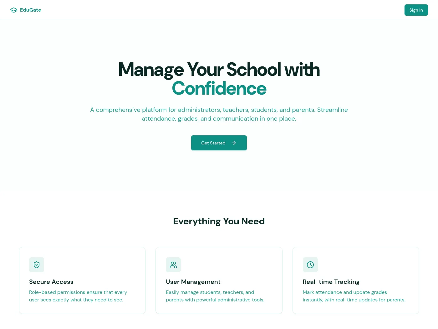 EduGate School Manager