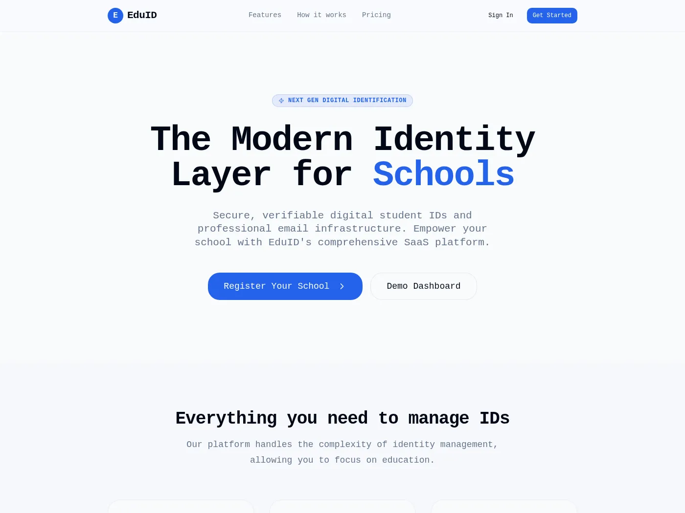 EduID SaaS Platform