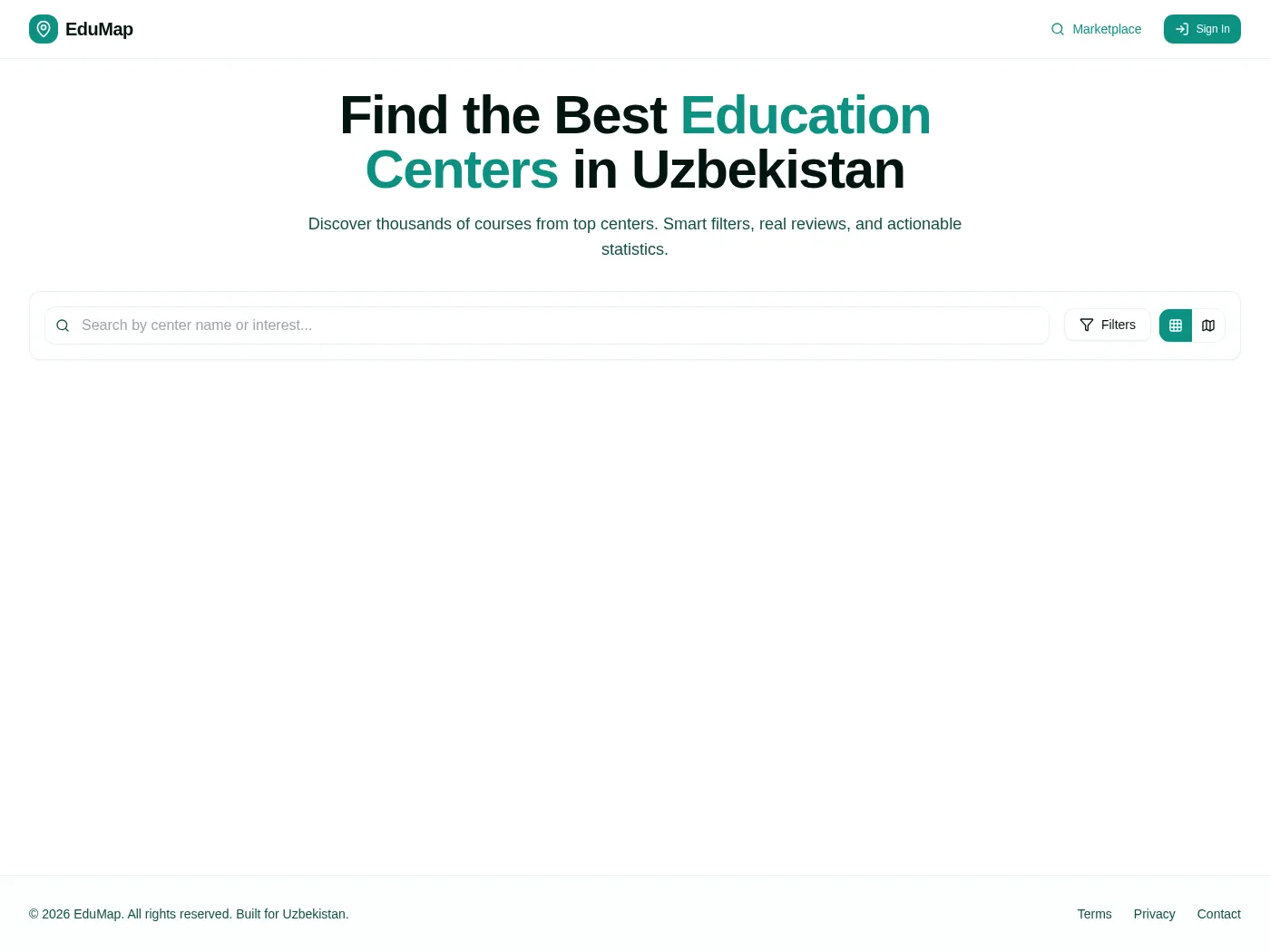 EduMap Marketplace CRM