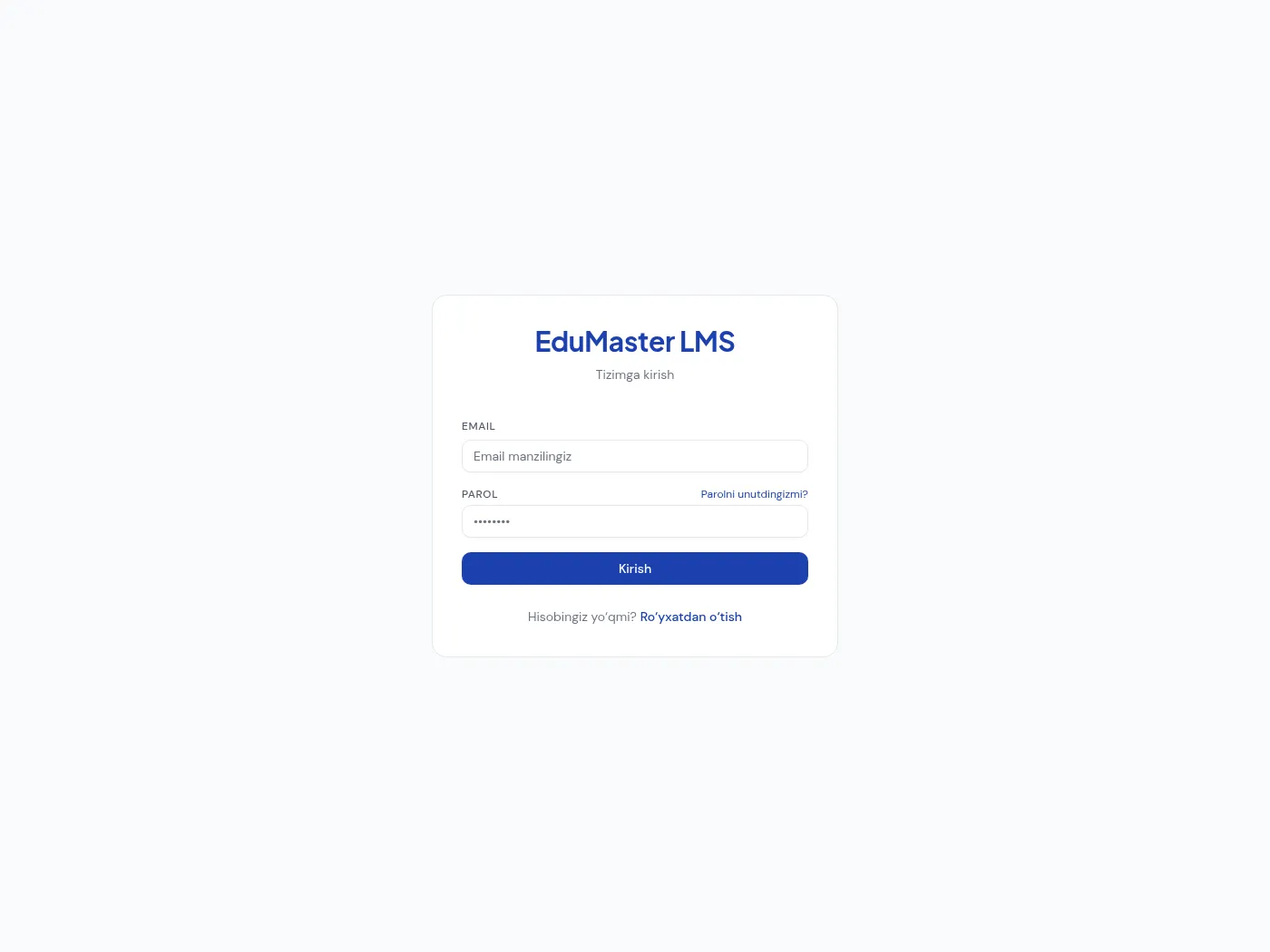 EduMaster LMS Platform