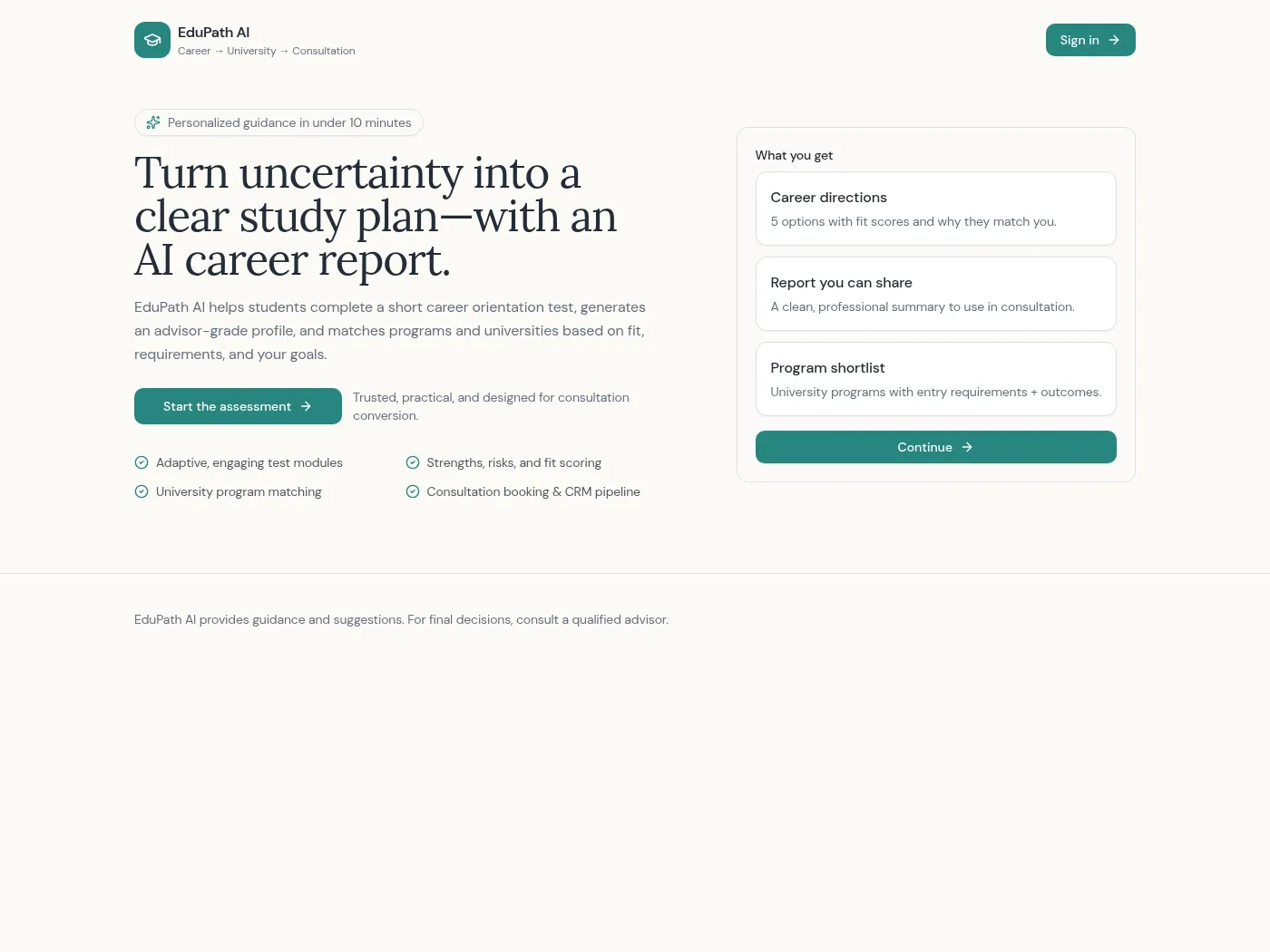 EduPath AI Platform
