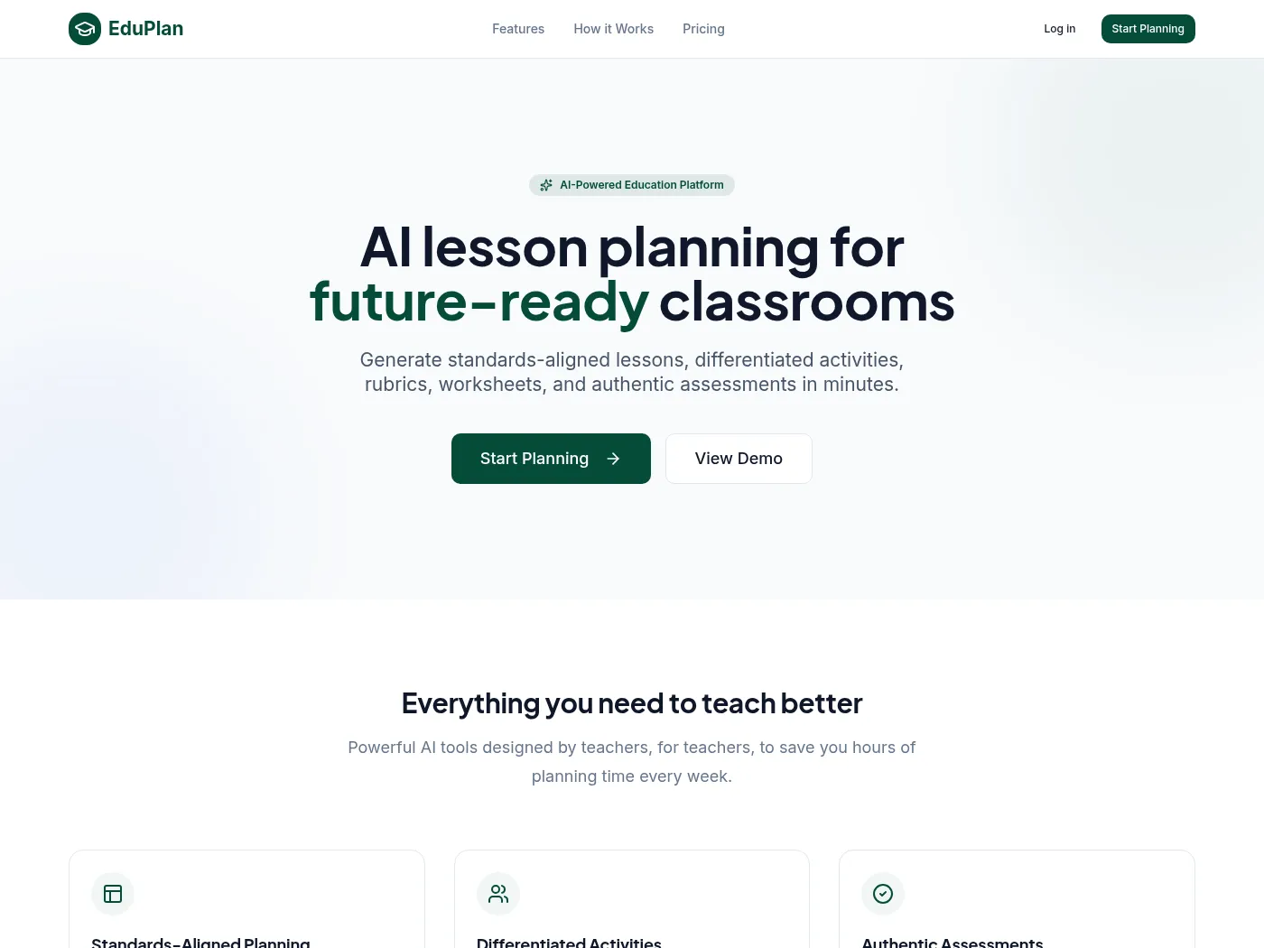 EduPlan AI Platform