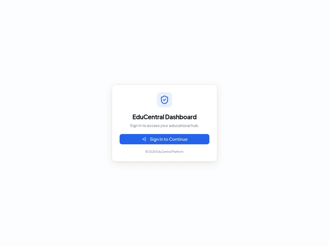 EduCentral Dashboard
