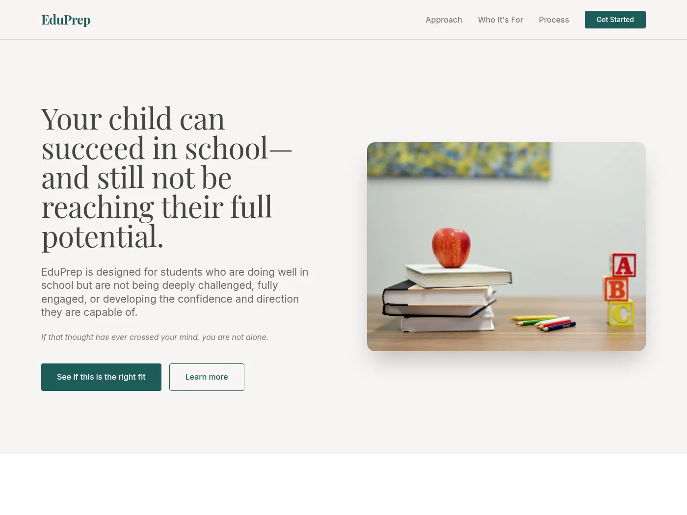 EduPrep Landing Page