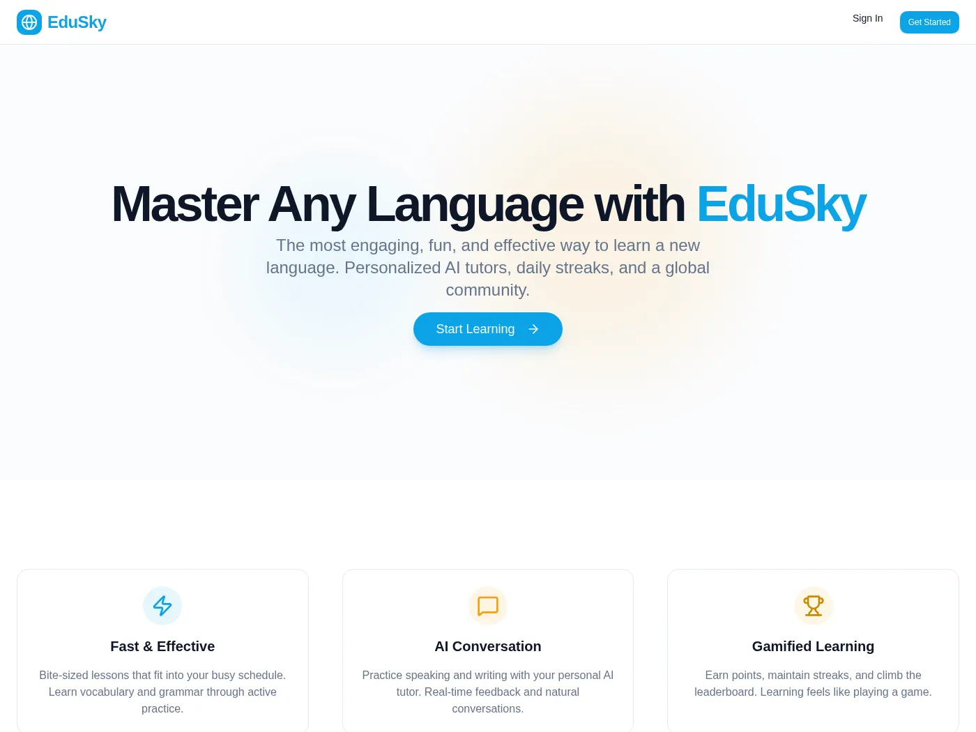 EduSky Language Mastery